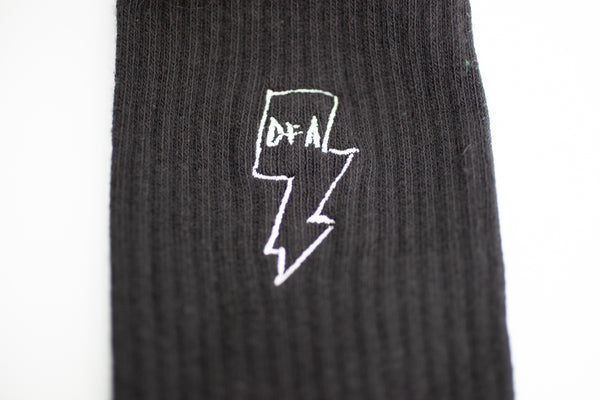 Embroidered Bolt Socks – DFA Records
